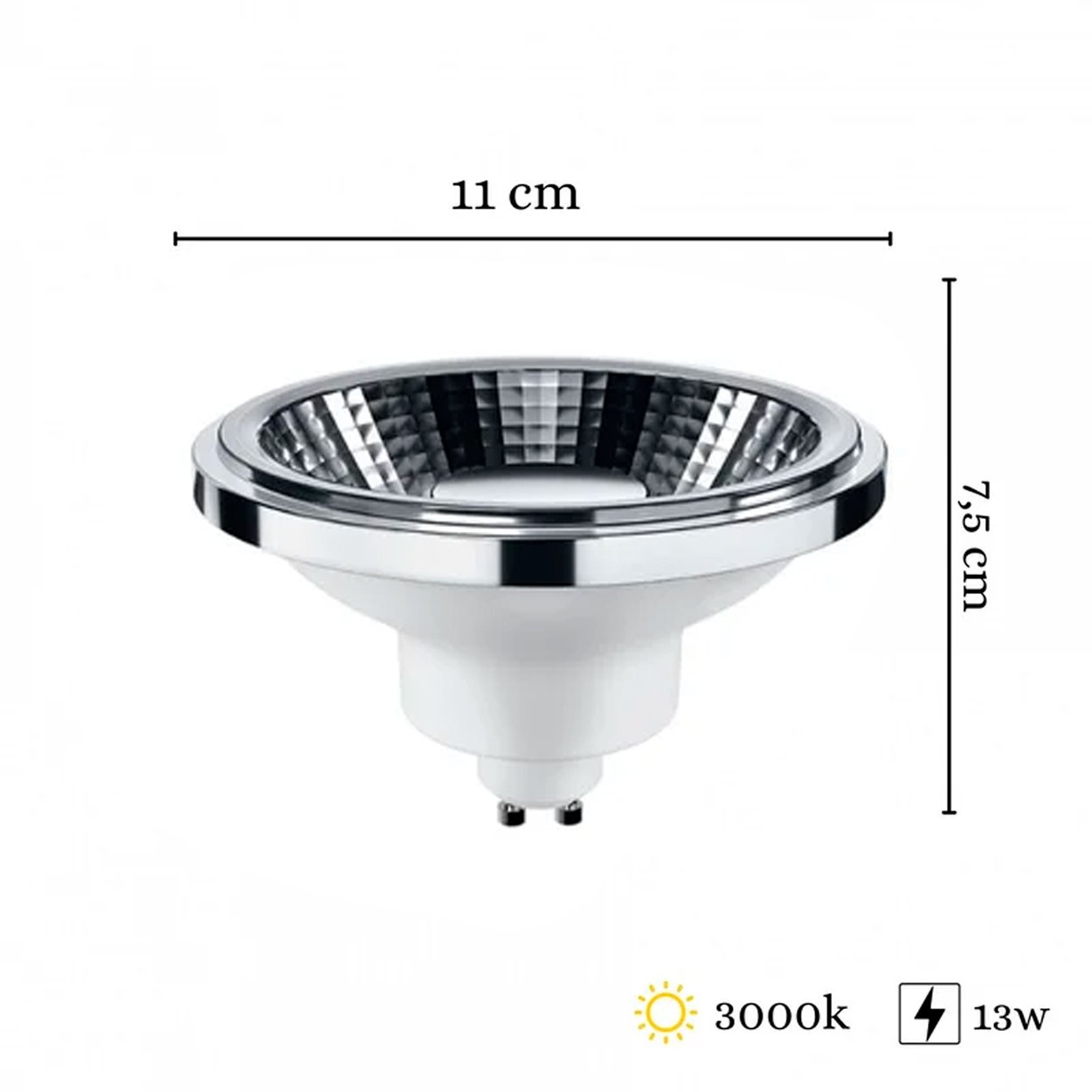 LAMPADA LED AR111 PRO 11W 2700K BIVOLT 10° STL21421/27