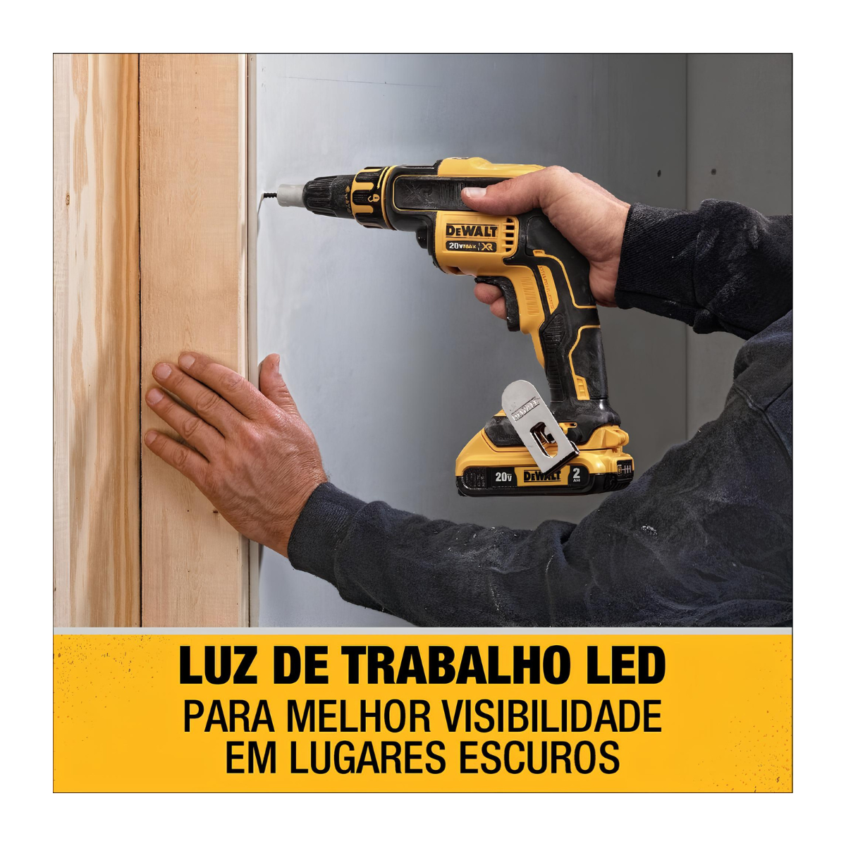 PARAFUSADEIRA DRYWALL DEWALT BRUSHLESS 1/4" XR 20V MAX DCF620B